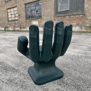 Dark Green RIGHT Hand Shaped Chair 32" Tall Adult Size 70's Retro EAMES ...