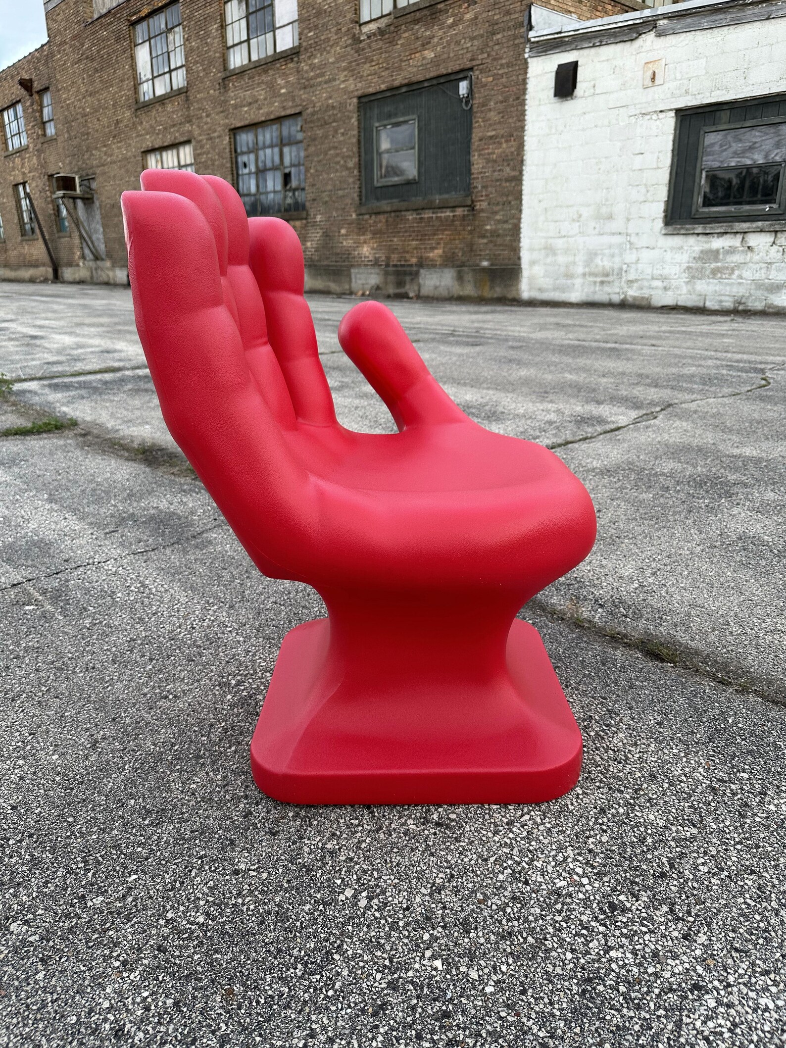 Red RIGHT Hand Shaped Chair 32 Tall Adult Size 70's - Etsy