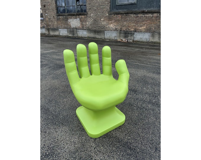 Light Avocado Green RIGHT Hand Shaped Chair 32" Tall Adult Size 70's ...