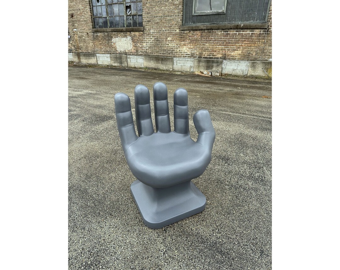 Dark Gray RIGHT Hand Shaped Chair 32" Tall Adult Size 70's Retro EAMES ...