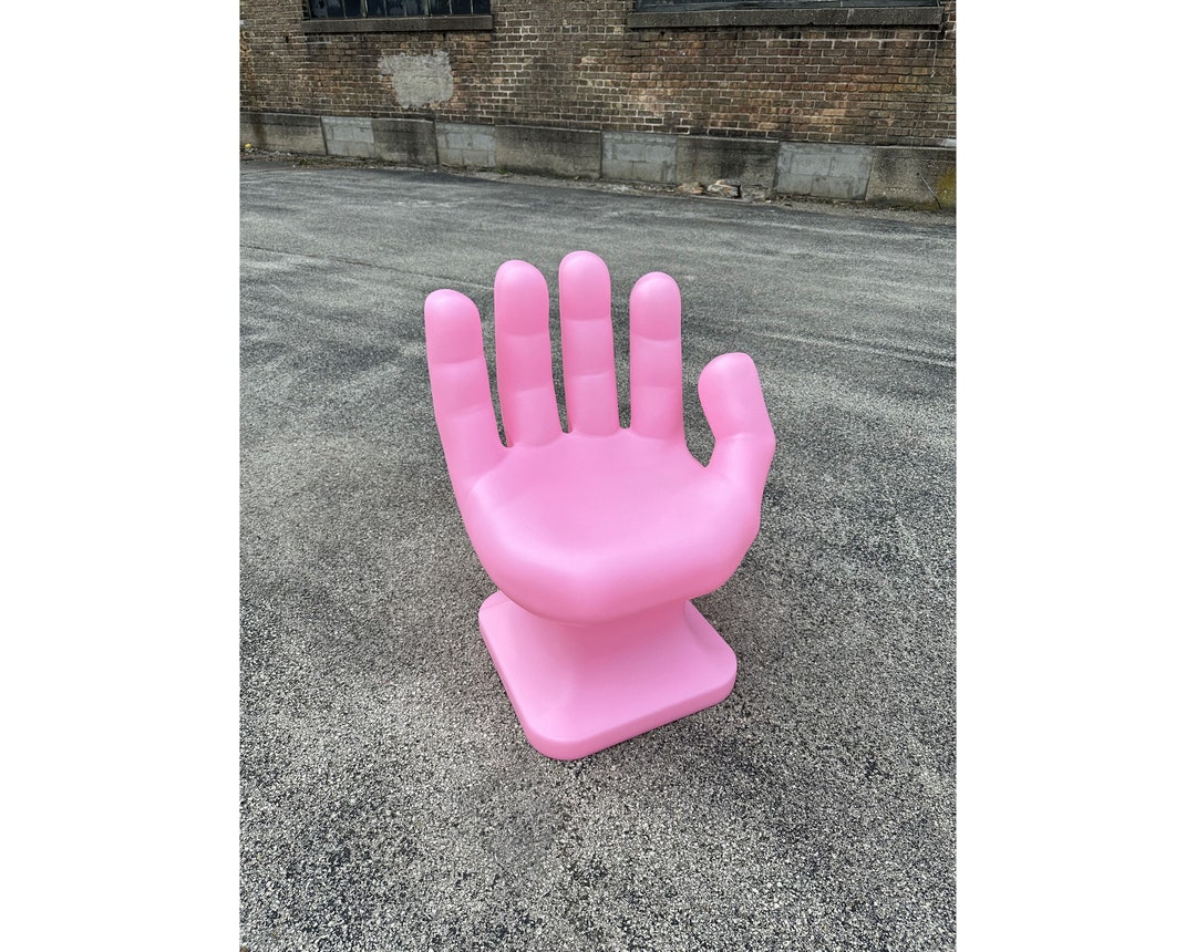 Bright Pink RIGHT Hand Shaped Chair 32 Tall Adult Size 70's Retro EAMES ...