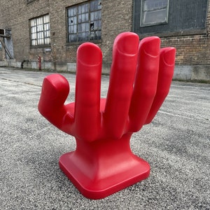 Red RIGHT Hand Shaped Chair 32 Tall Adult Size 70's - Etsy