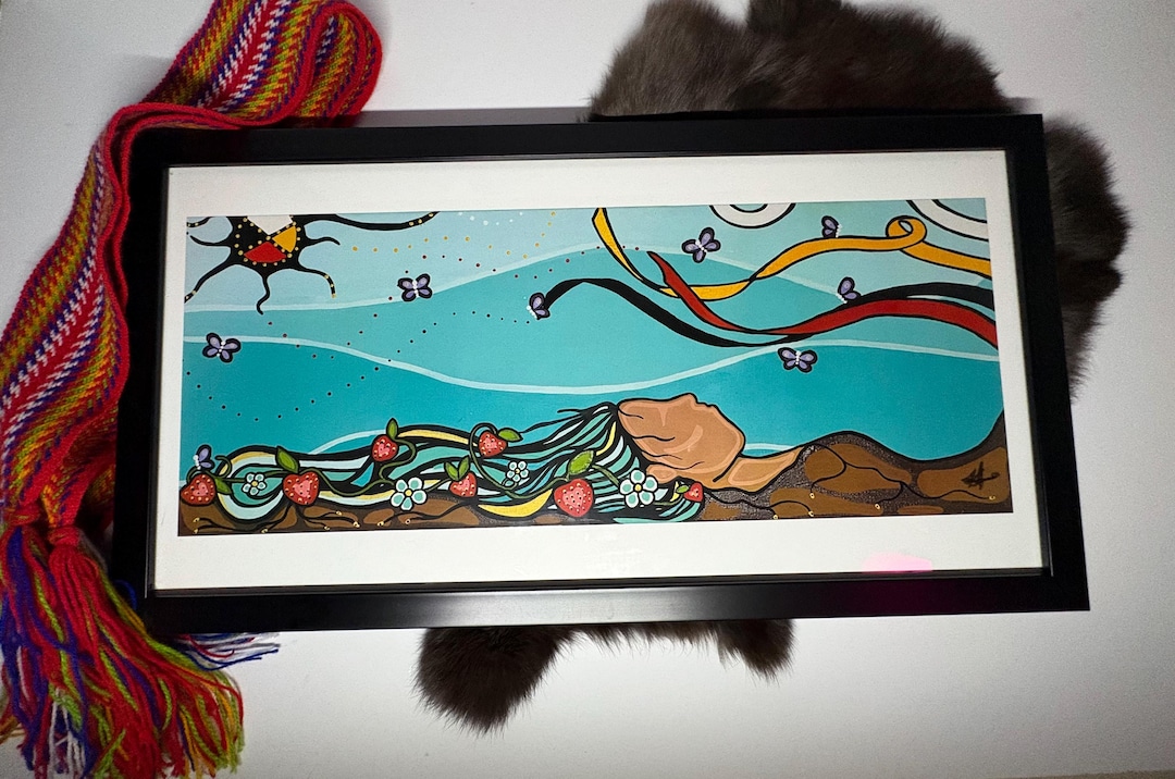 Indigenous Painted Art Print - Stay Grounded & Continue Dreaming- Women ...