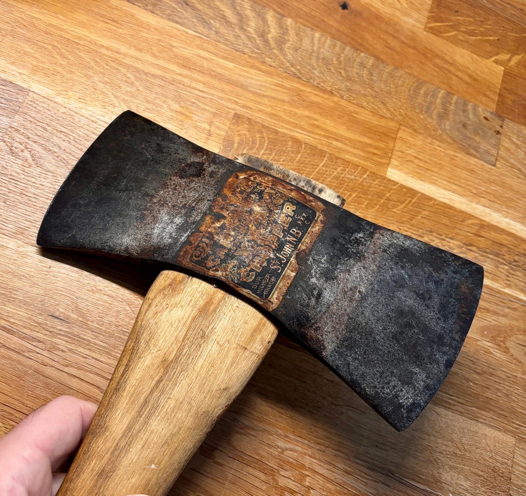 Amazing Campbells Double Bit Axe Paper Label - Etsy