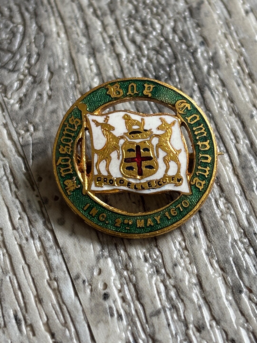 Antique Hudson's Bay Company Badge, J.R. Gaunt London Pin, Hat Pin Old ...