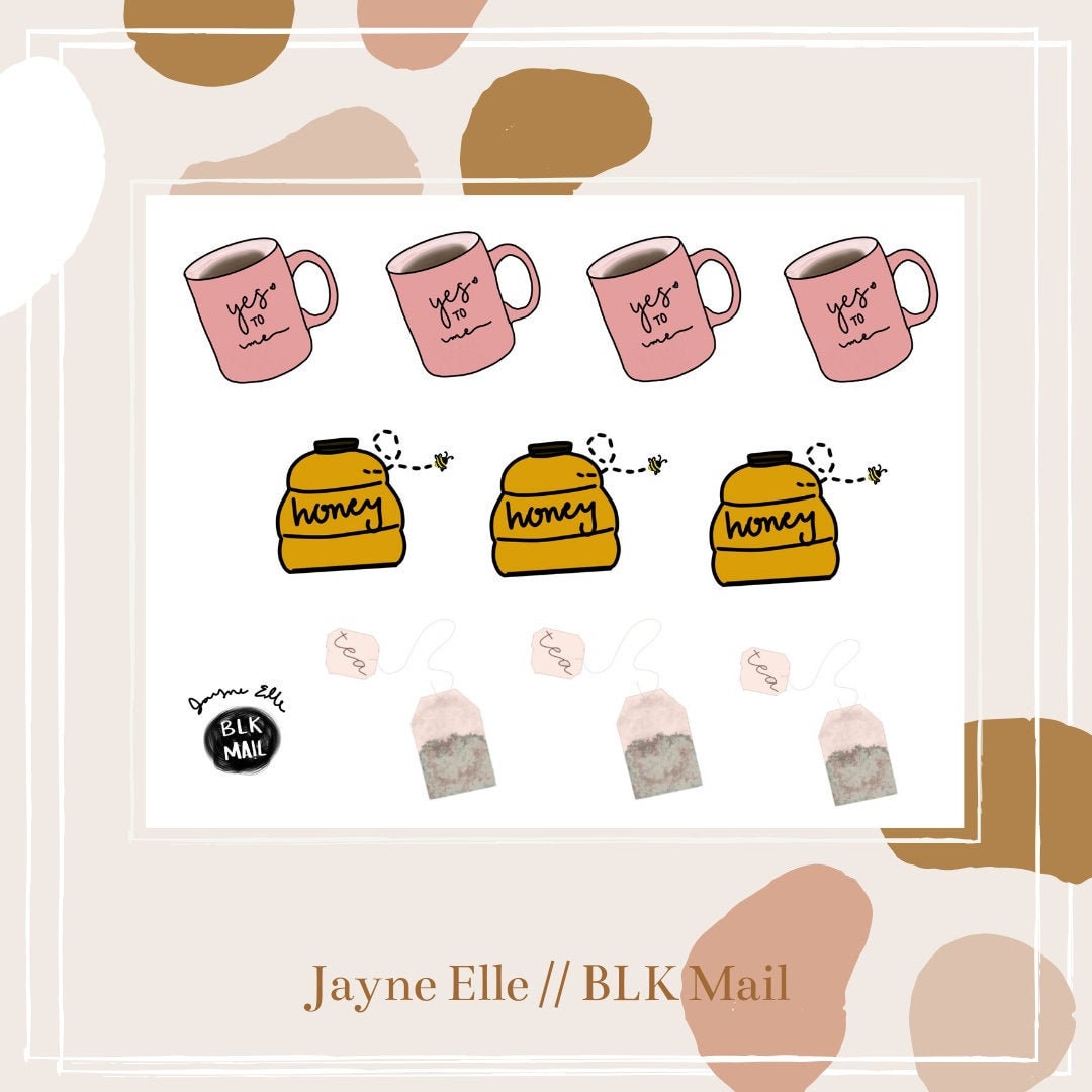 Tea Lover Sticker Sheet, Planner Stickers, Stickers for Planner, Gift ...