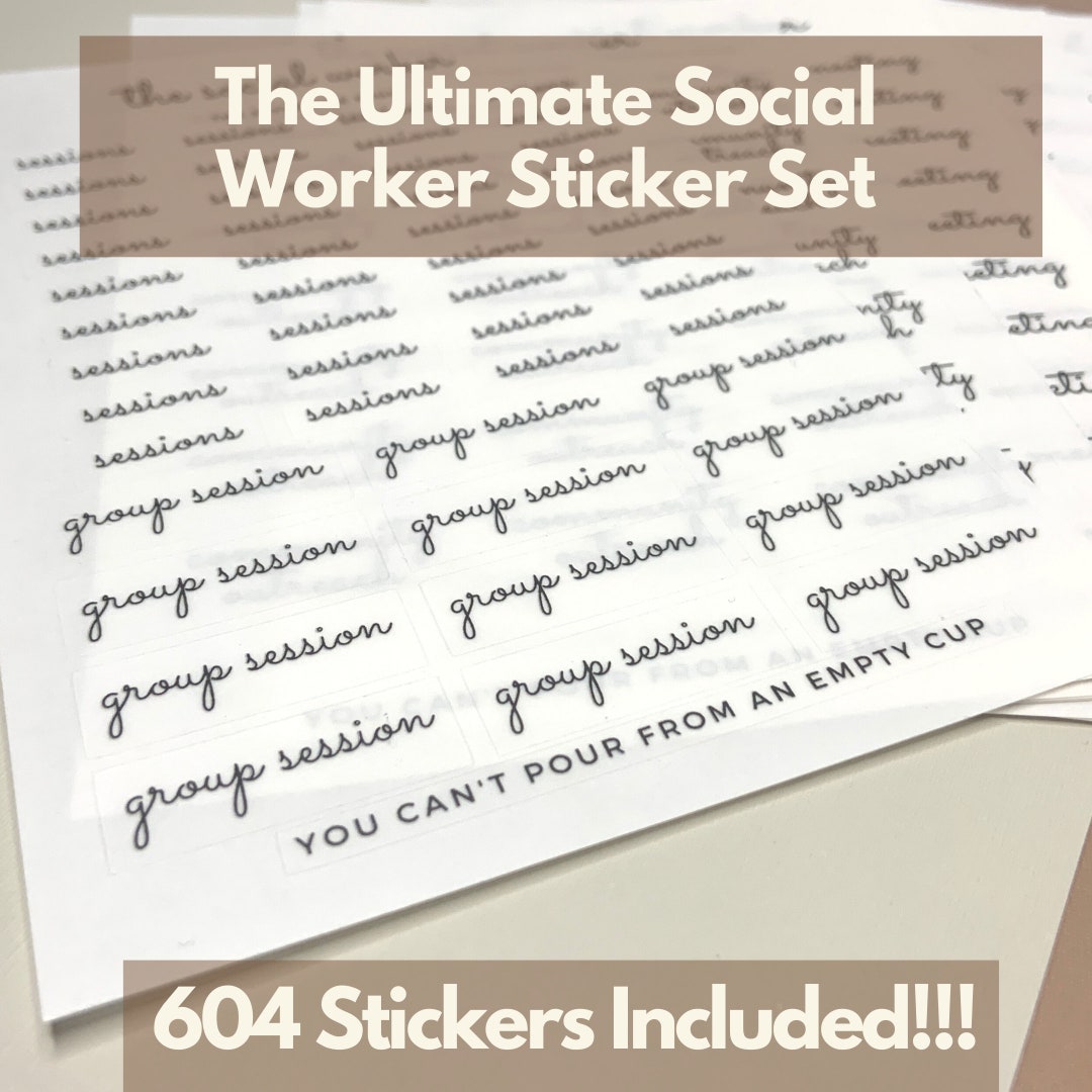 Social Worker Planner Sticker Sheet Stickers for Daily Organization ...