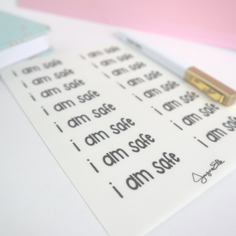 I Am Safe Daily Affirmations Sticker Kit | Etsy