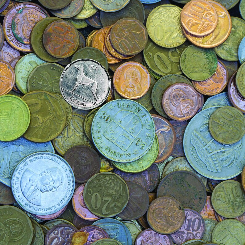 World Coins Premium Digital Paper Printable Scrapbook Paper - Etsy