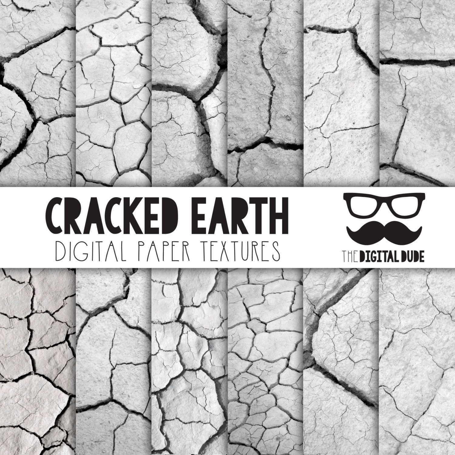 Cracked Earth, Premium Digital Paper, Printable Scrapbook Paper Set ...
