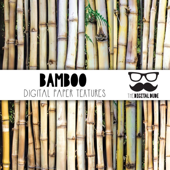 Bamboo Premium Digital Paper Printable Scrapbook Paper Set | Etsy