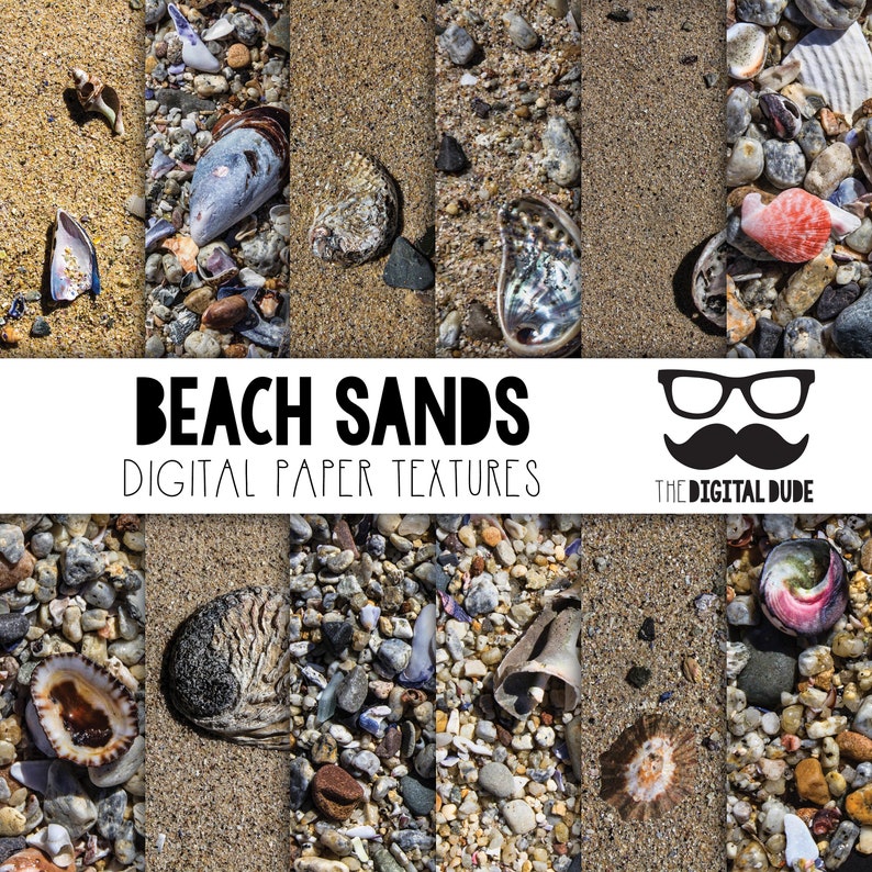 Beach Sands , Premium Digital Paper, Printable Scrapbook Paper Set ...