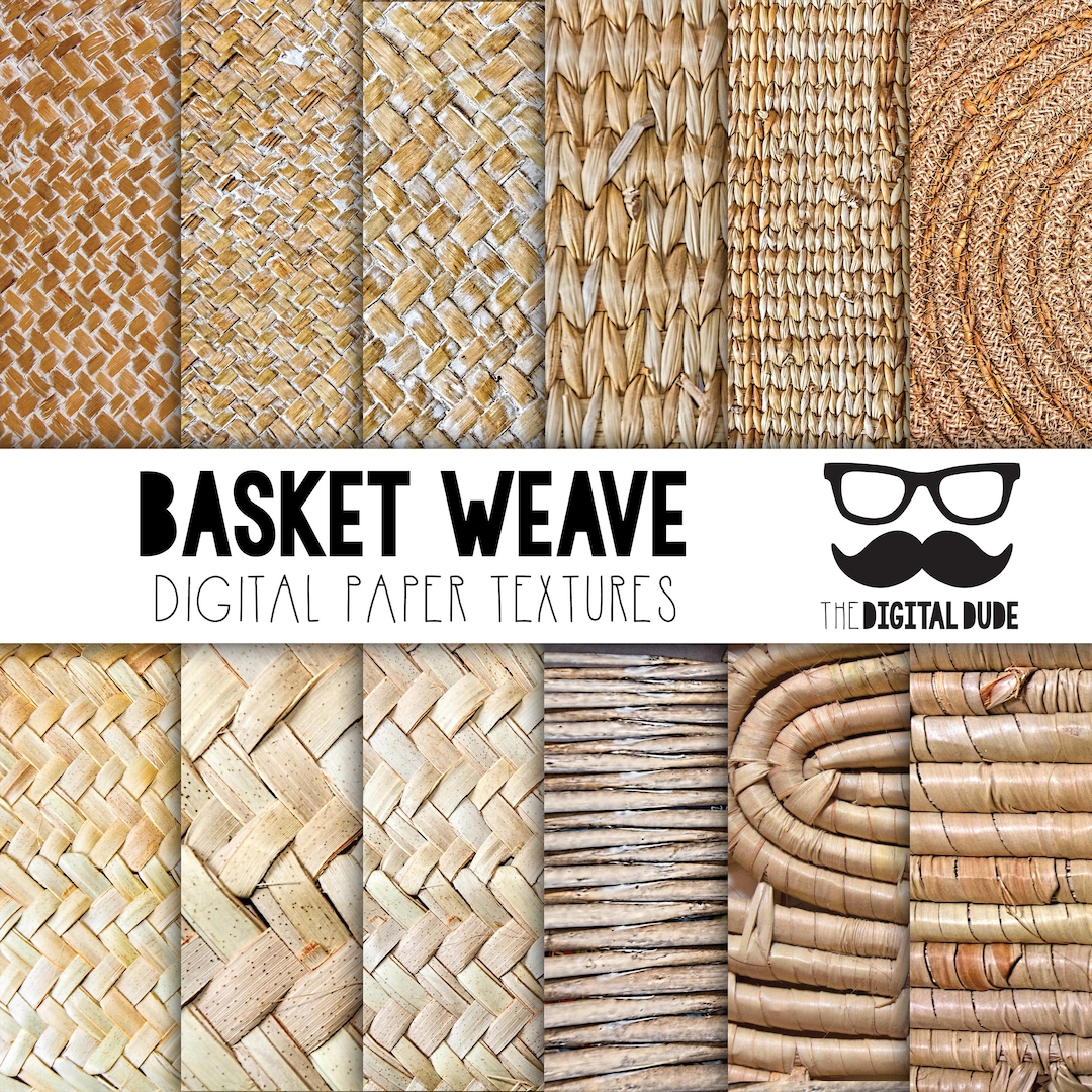 Basket Weave Digital Paper: Scrapbook Texture Set (instant Download) - Etsy