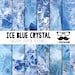 Ice Blue Crystal, Premium Digital Paper, Printable Scrapbook Paper Set ...