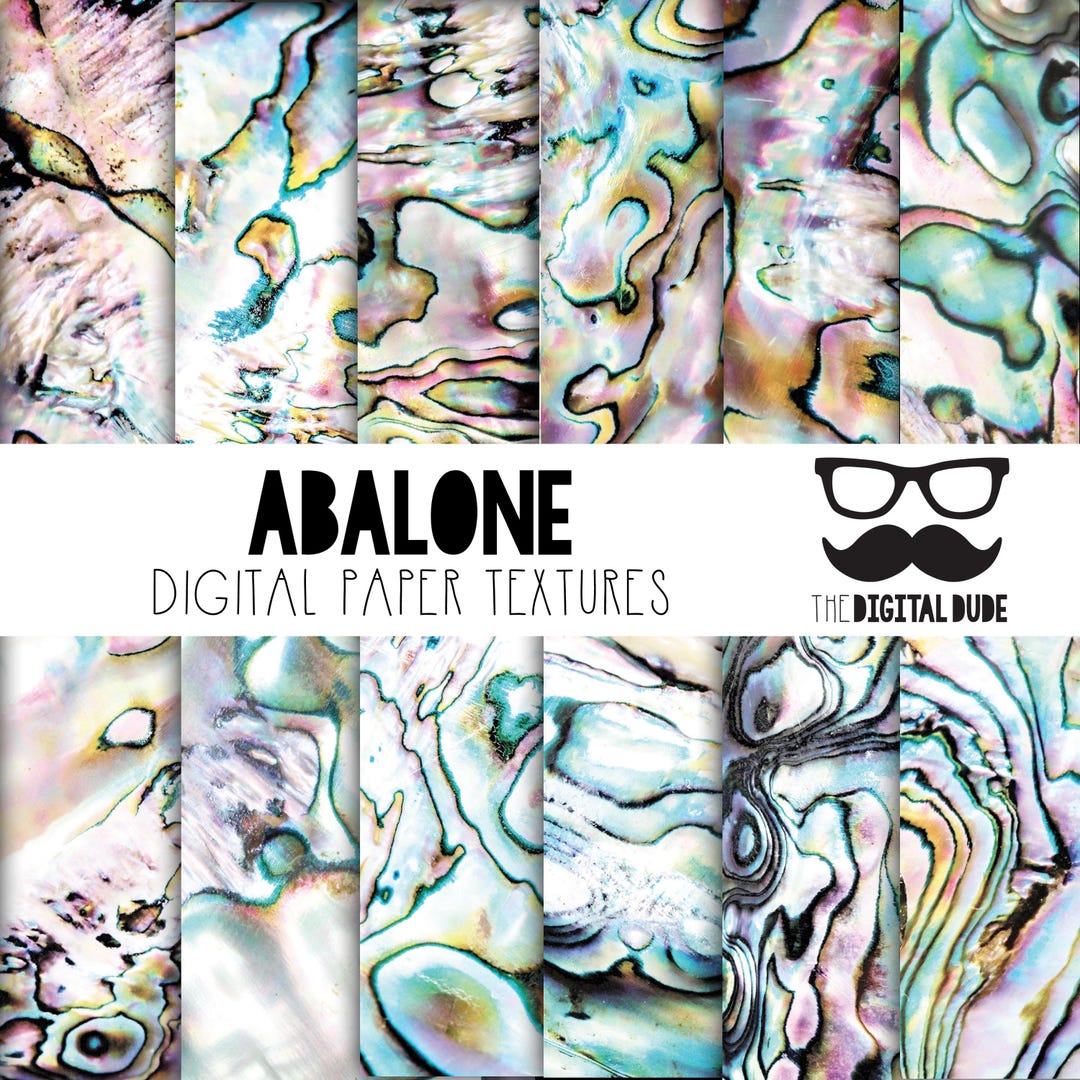 Abalone Digital Paper: Mother of Pearl Scrapbook Paper (instant ...