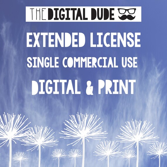 Extended License: Commercial use Digital and Print | Etsy