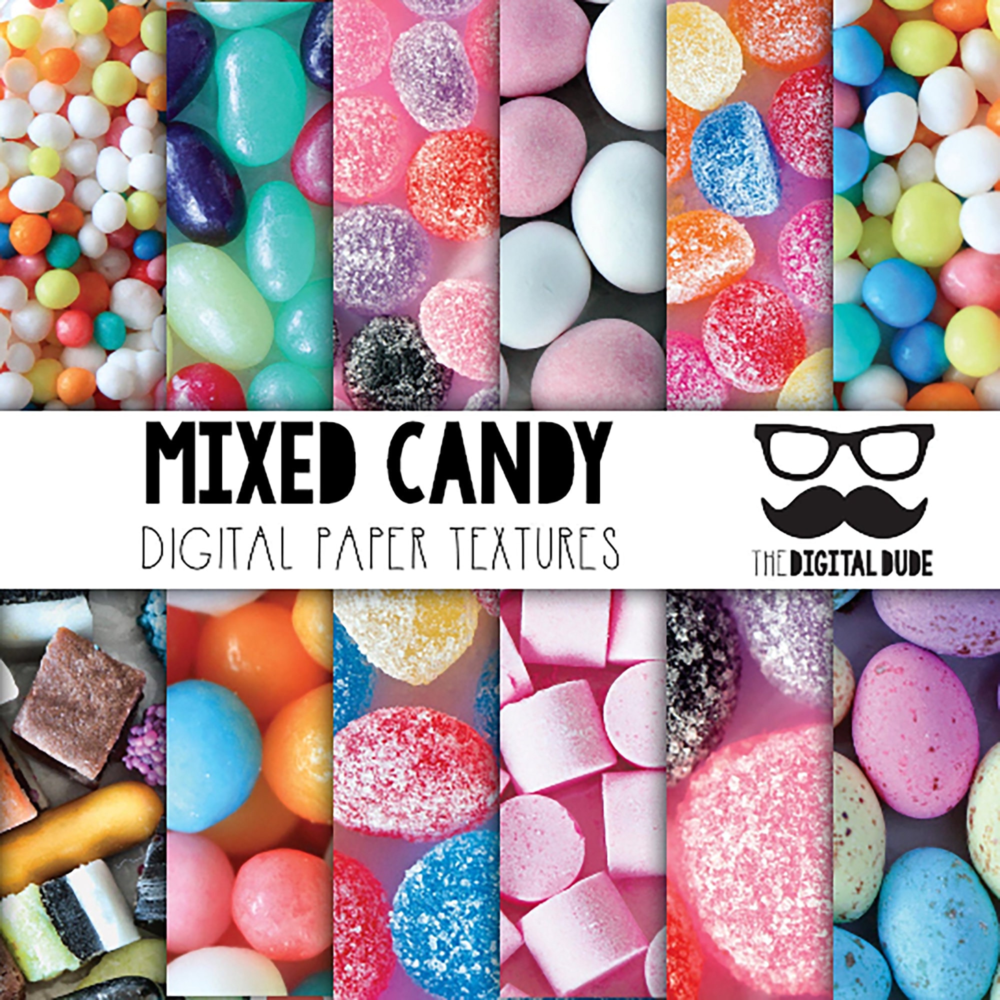 Mixed Candy Premium Digital Paper Printable Scrapbook Paper - Etsy