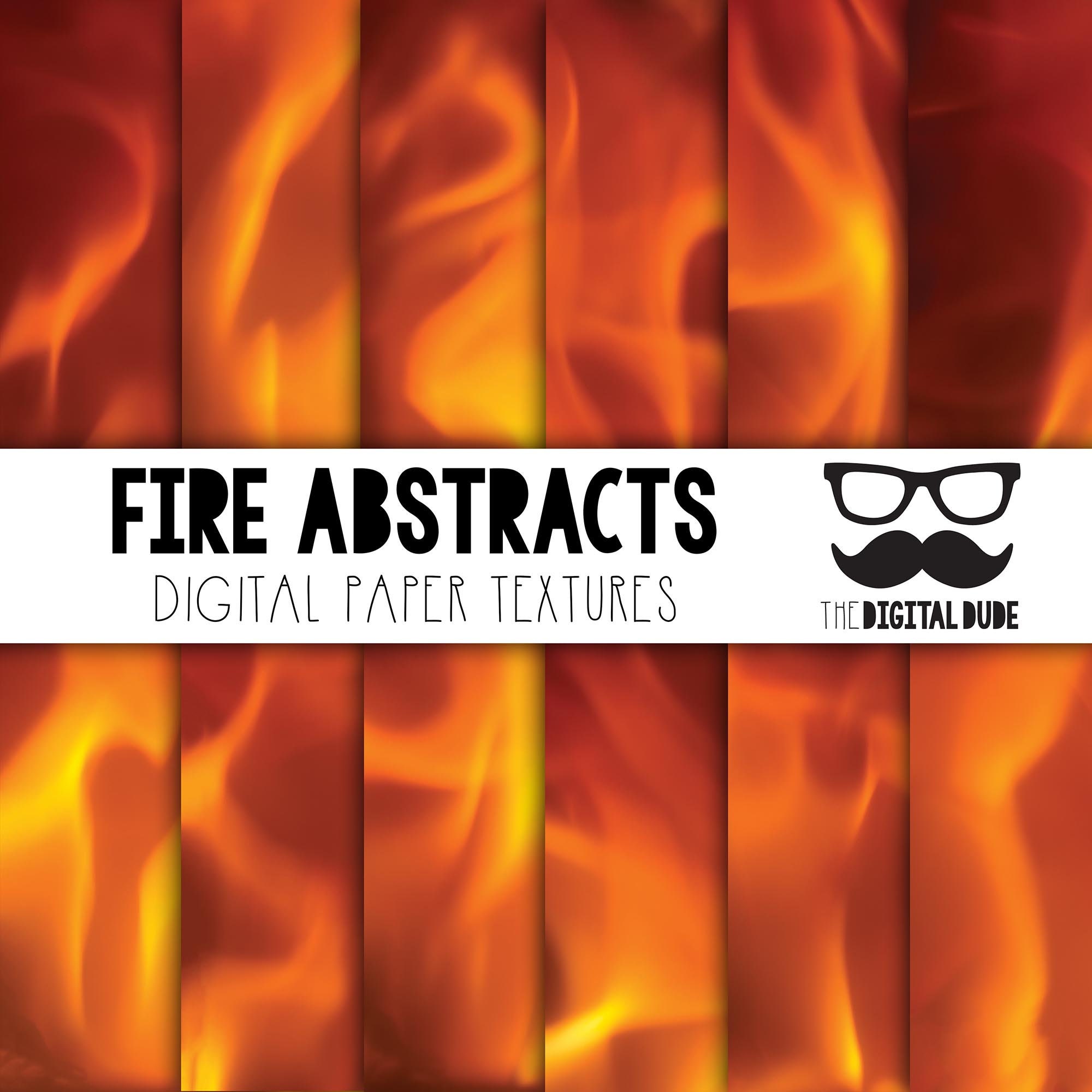 Fire Abstracts Digital Paper, Premium Printable Scrapbook Paper Sets ...