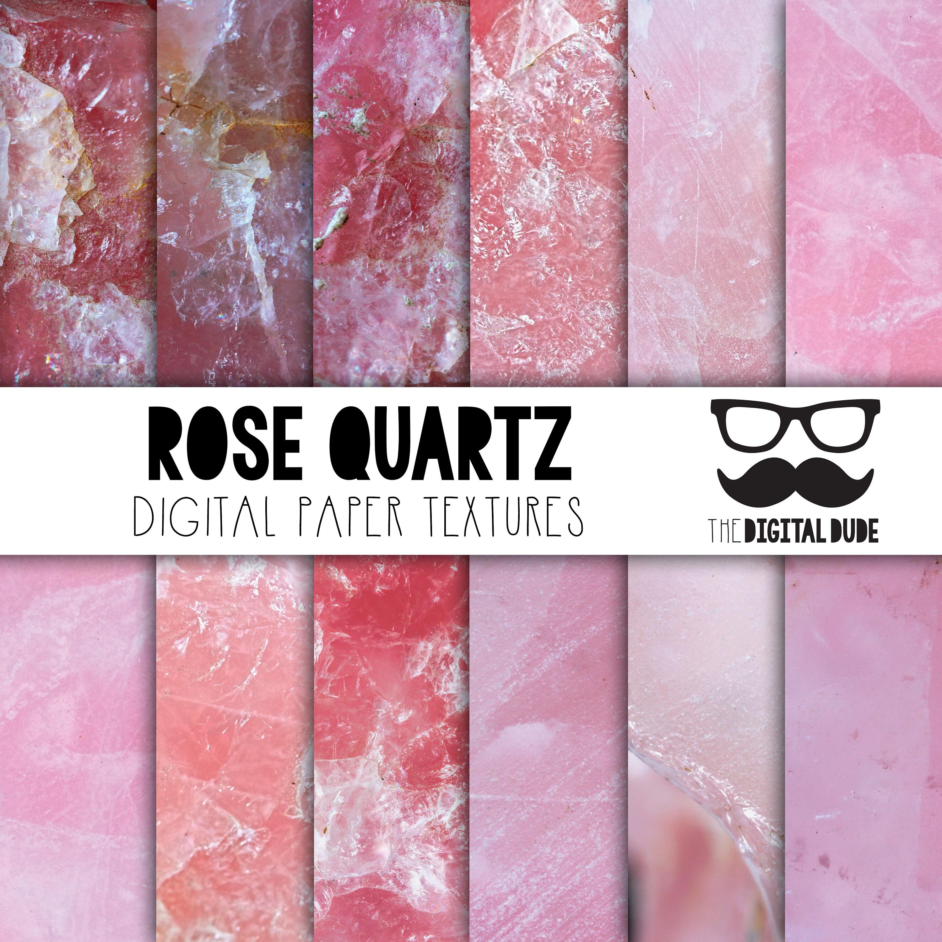 Rose Quartz Crysal Premium Digital Paper Printable Scrapbook - Etsy