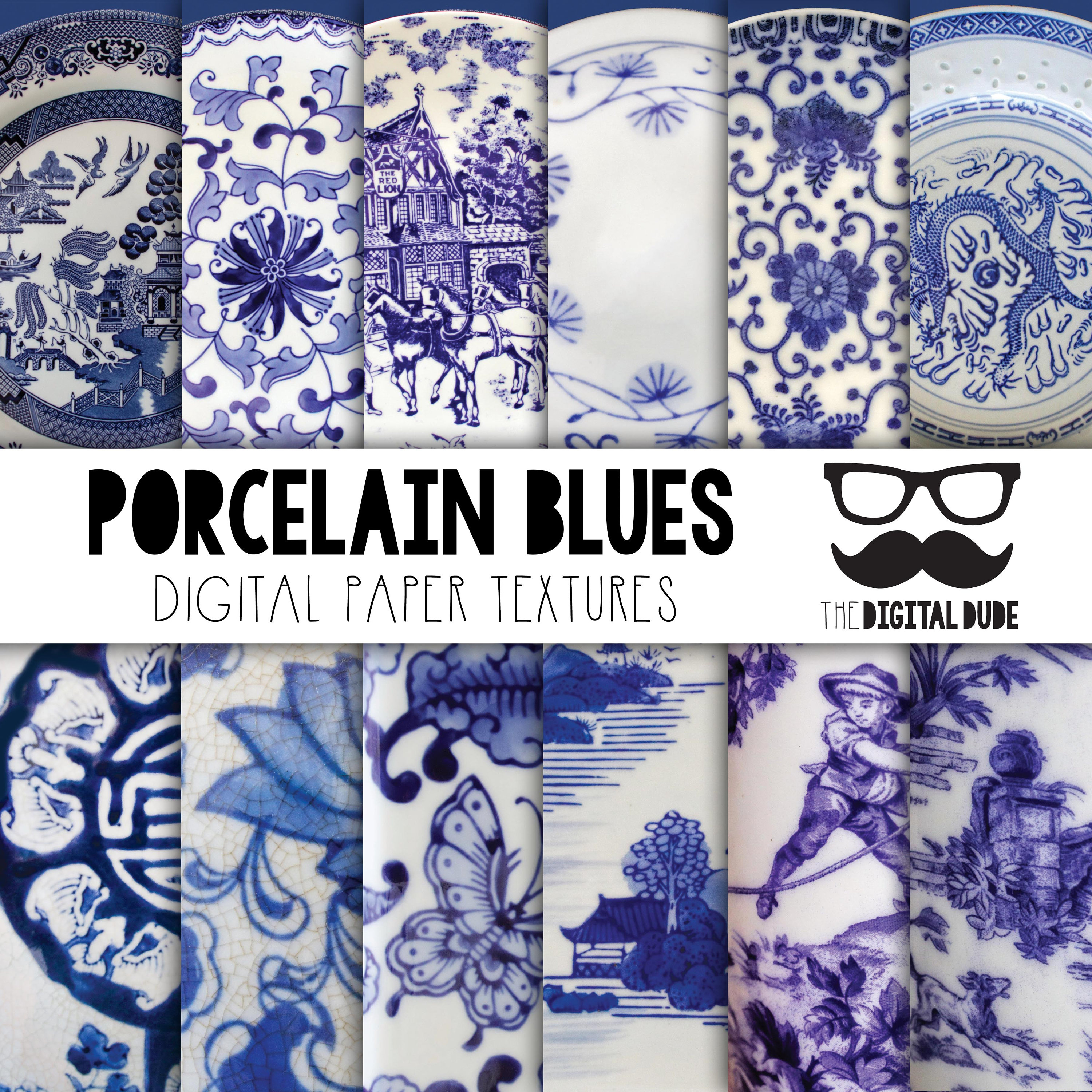 Blue Porcelain Texture