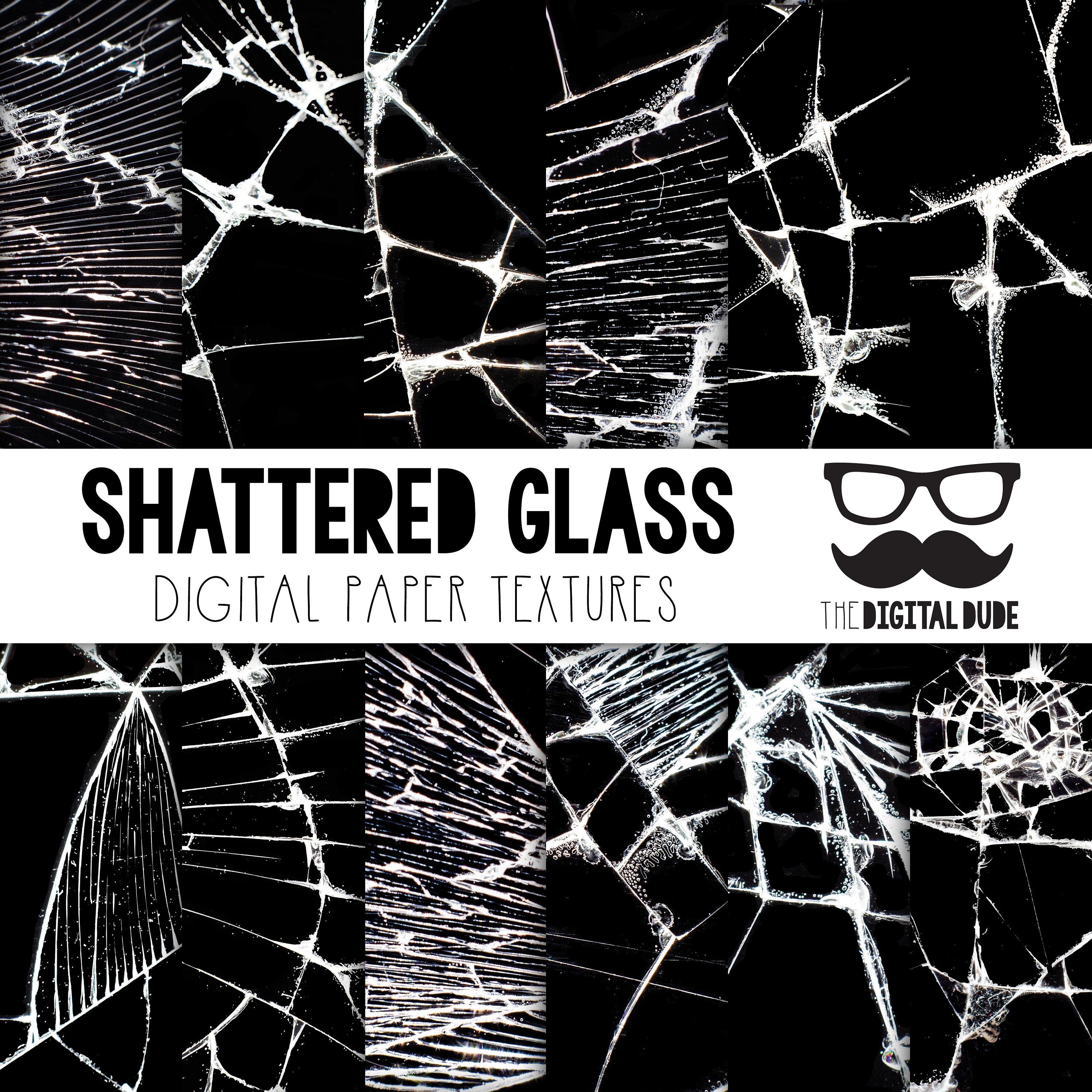 Shattered Glass, Premium Digital Paper, Printable Scrapbook Paper Set ...