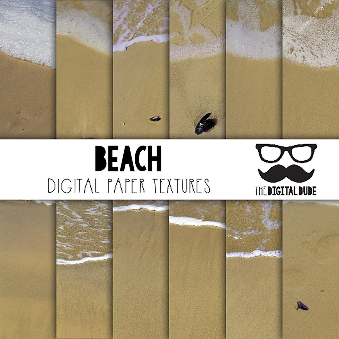 Beach, Premium Digital Paper, Printable Scrapbook Paper Set, Beach and ...