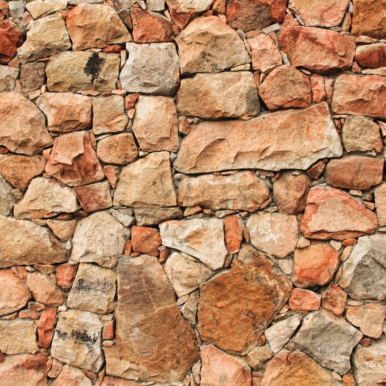 Stone Wall Premium Digital Paper, Printable Scrapbook Paper Set, Stone ...