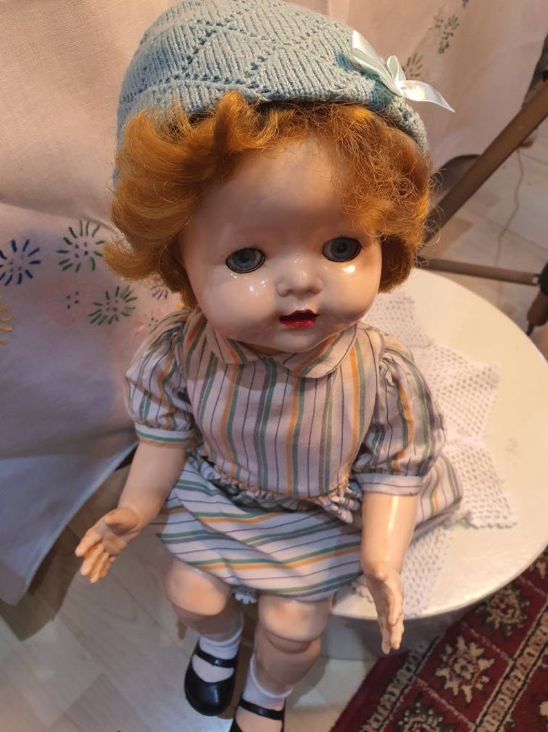 Vintage 1950s Pedigree Doll With Flirty Eyes Bent Legged Etsy
