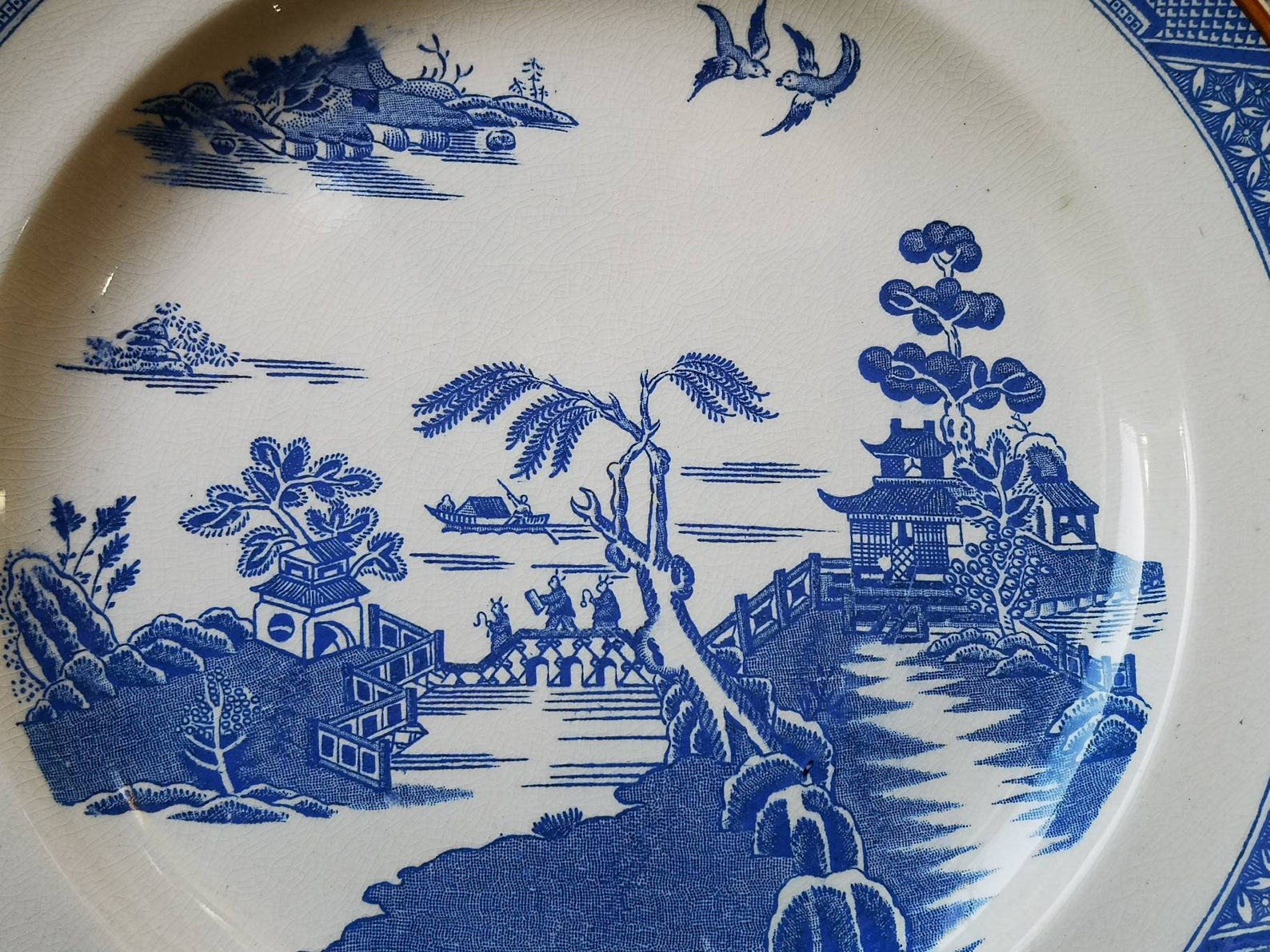 Willow Pattern Plate by Booths Circa 1906 - Etsy