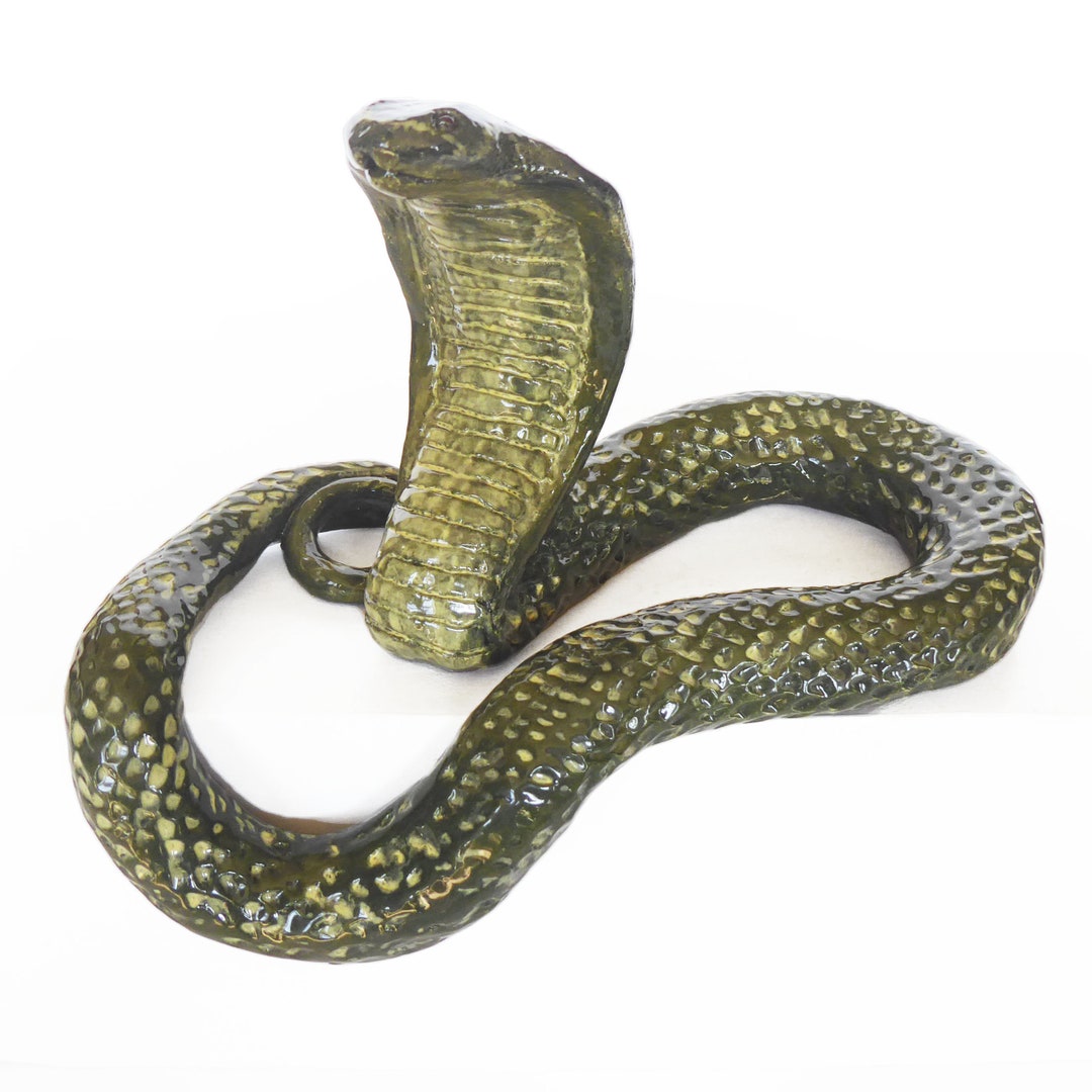 Snake Ceramic Ornament, Cobra Snake Ceramic Sculpture. - Etsy