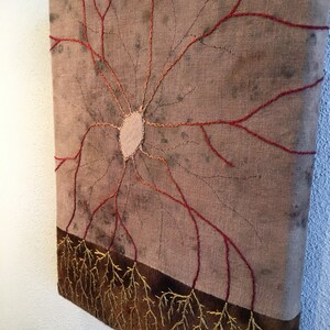 Embroidery on Eco Printed Organic Wool and Organic Linen - Etsy