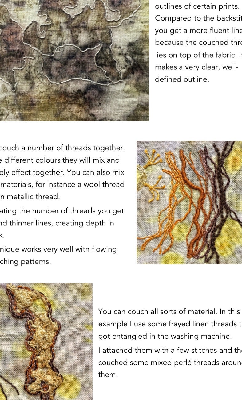 Basic Stitches in Organic Embroidery E-book in 2 Parts - Etsy