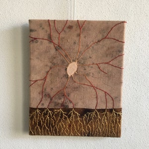 Embroidery on Eco Printed Organic Wool and Organic Linen - Etsy