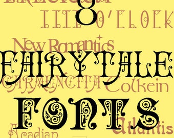 Cursive Font Pack - 12 Quality Truetype Fonts - for Personal or ...