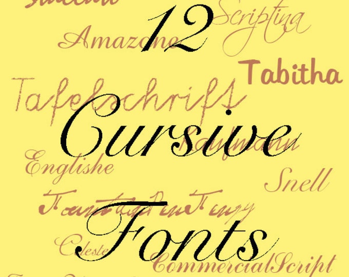 Calligraphy Font Pack - 23 Quality Truetype Fonts - for Personal or ...