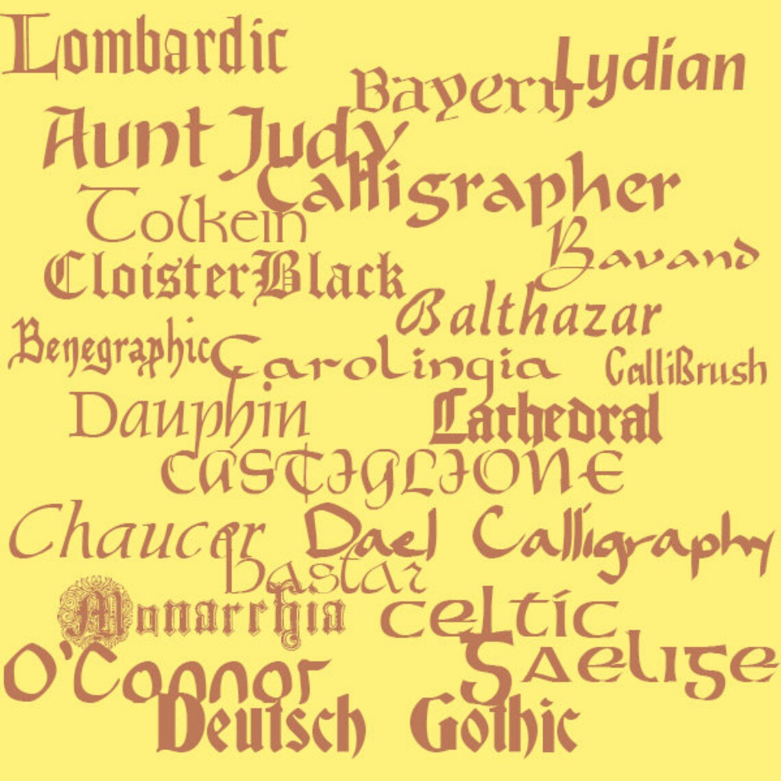 Calligraphy Font Pack - 23 Quality Truetype Fonts - for Personal or ...