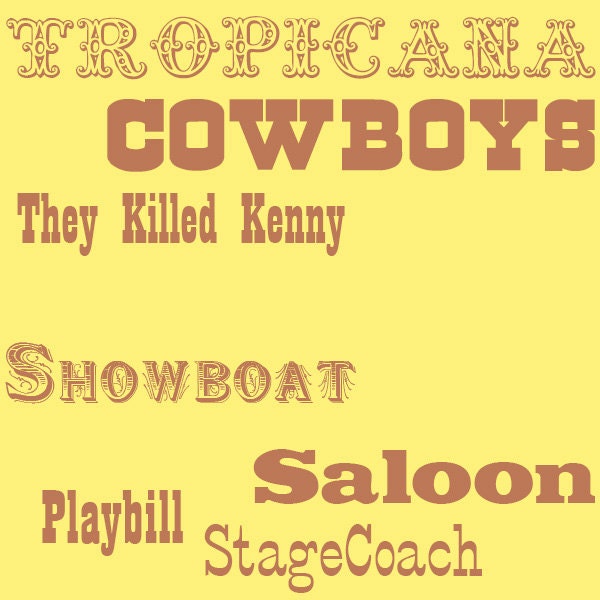 Old West Font Pack - 7 Truetype Fonts - for Personal or Commercial Use ... Old West Font Pack - 7 Truetype Fonts - for Personal or Commercial Use ...