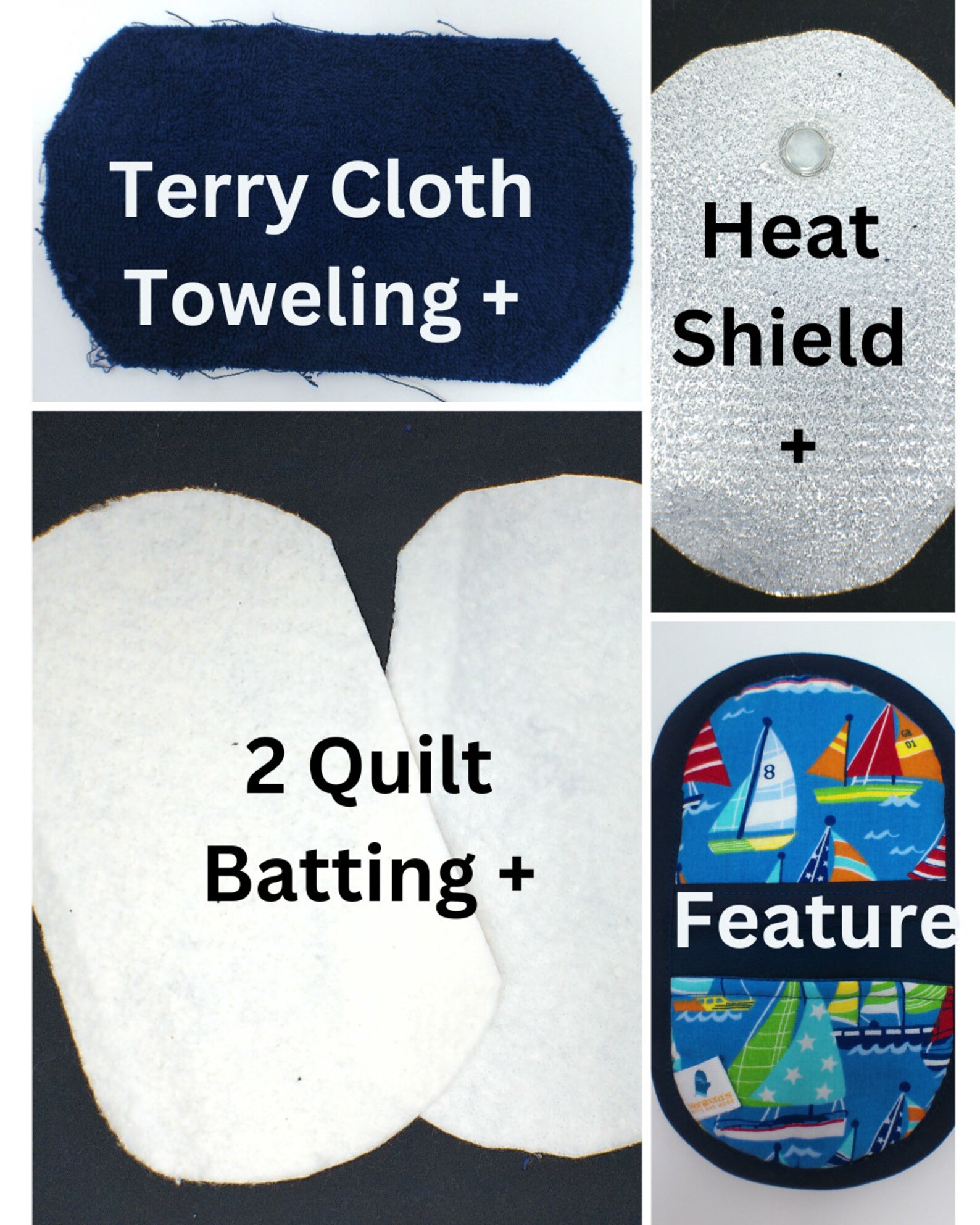 Clam Shell Shaped Potholder, Microwave Kitchen Mitts for Your Handmade ...