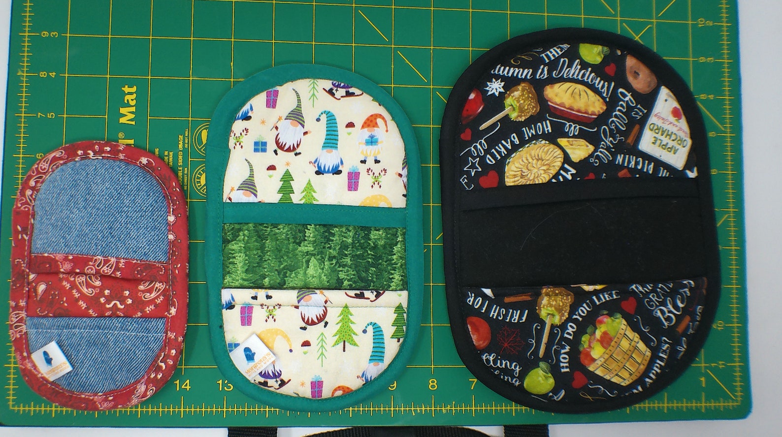 Clam Shell Potholder: Blue Hearts Microwave Mitts With Magnet - Etsy