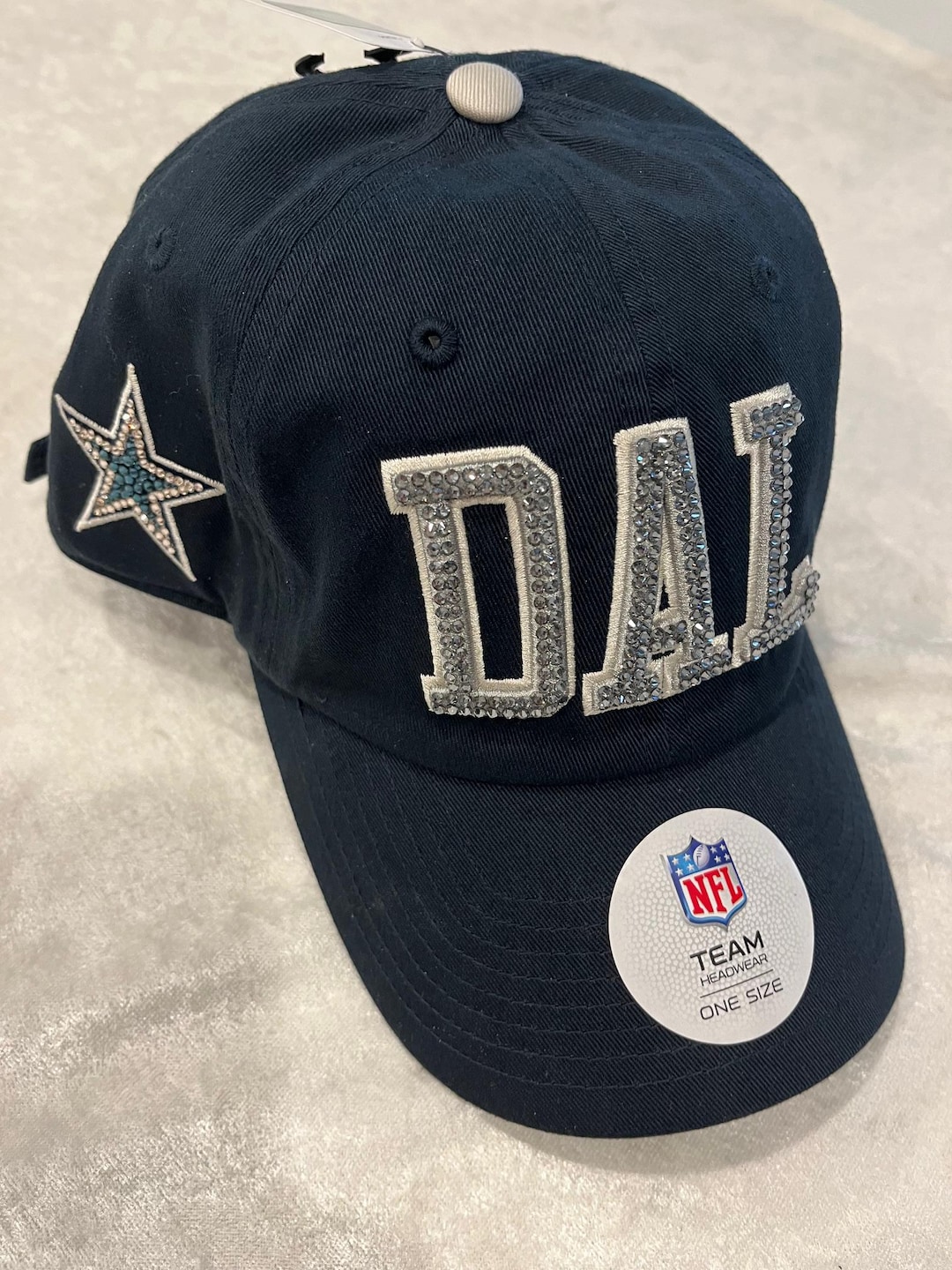 Dallas Cowboys DAL Bling Hat Blue/silver Hand Jeweled With Swarovski ...
