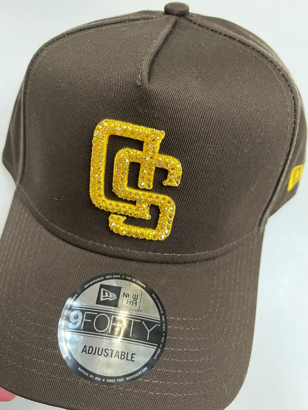 San Diego SD Padres Hat Hand Jeweled With the Finest TOPAZ Swarovski ...