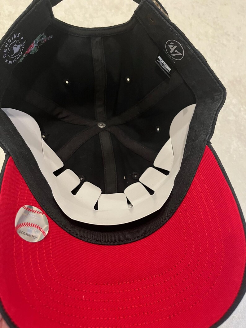 LA Dodgers Black Red Rose Thorn Hat: Hand-jeweled SWAROVSKI Crystals ...