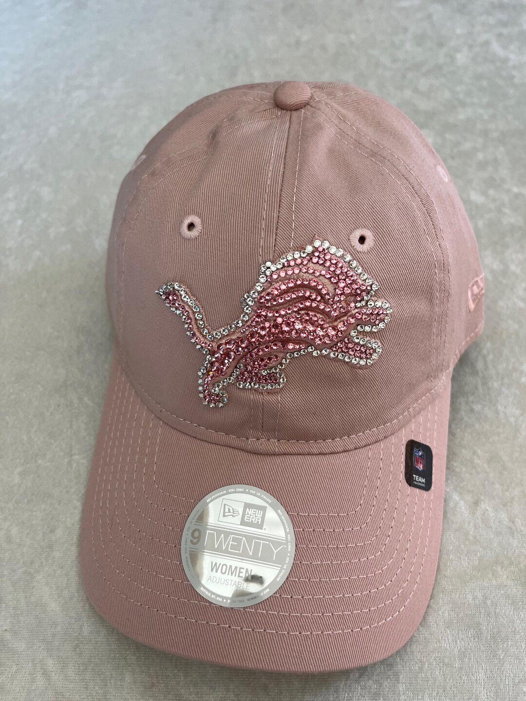 DETROIT LIONS Pink Bling Hat: Hand-jeweled SWAROVSKI Crystals - Etsy