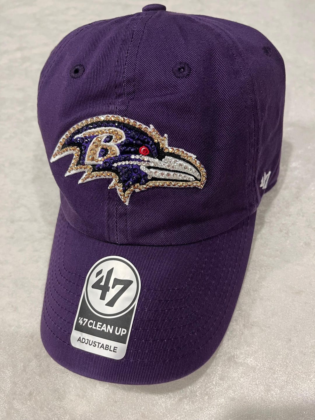 BALTIMORE RAVENS Purple Bling Hat: Hand-jeweled SWAROVSKI Crystals - Etsy