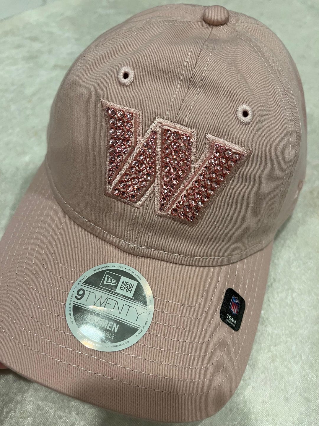 WASHINGTON COMMANDERS Pink Bling Hat: Hand-jeweled SWAROVSKI Crystals ...