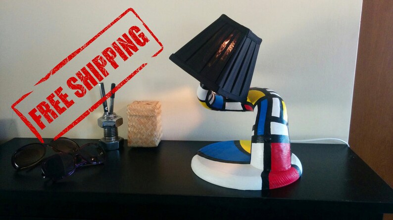 Mondrian Table Lamp Twister - Etsy
