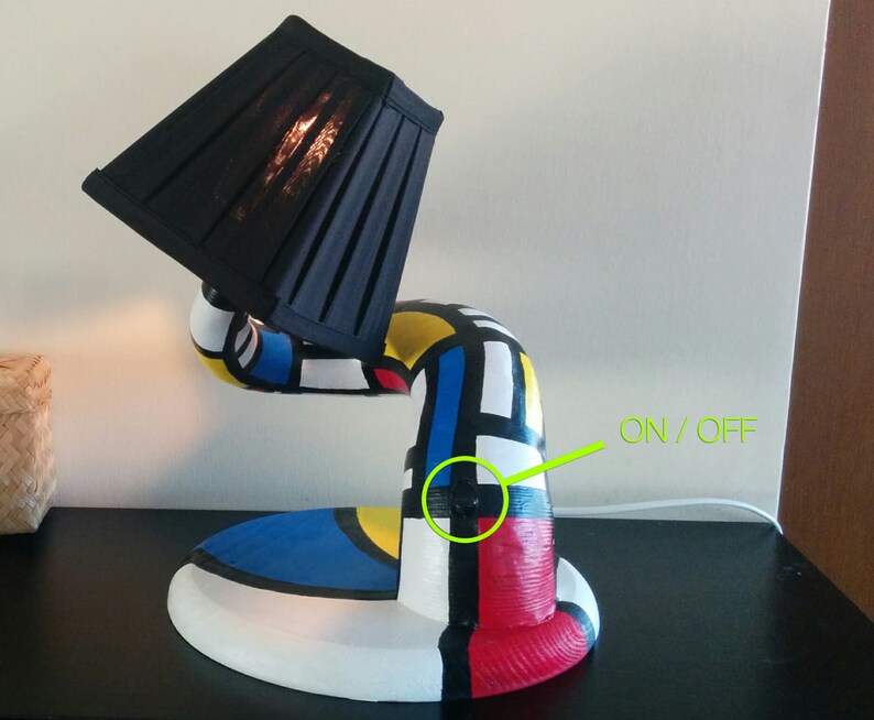 Mondrian Table Lamp Twister - Etsy