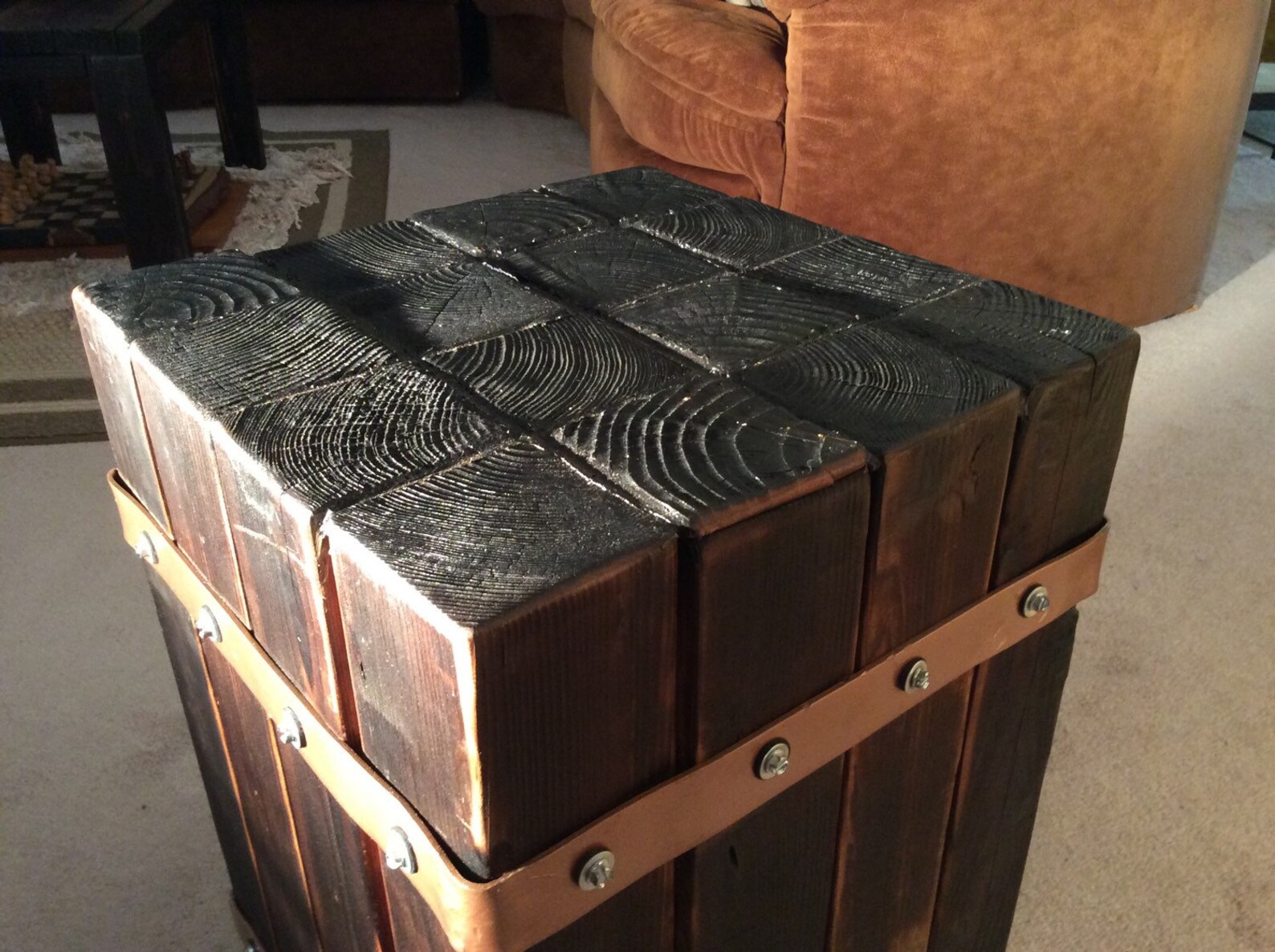 Copper Strap End Table - Etsy