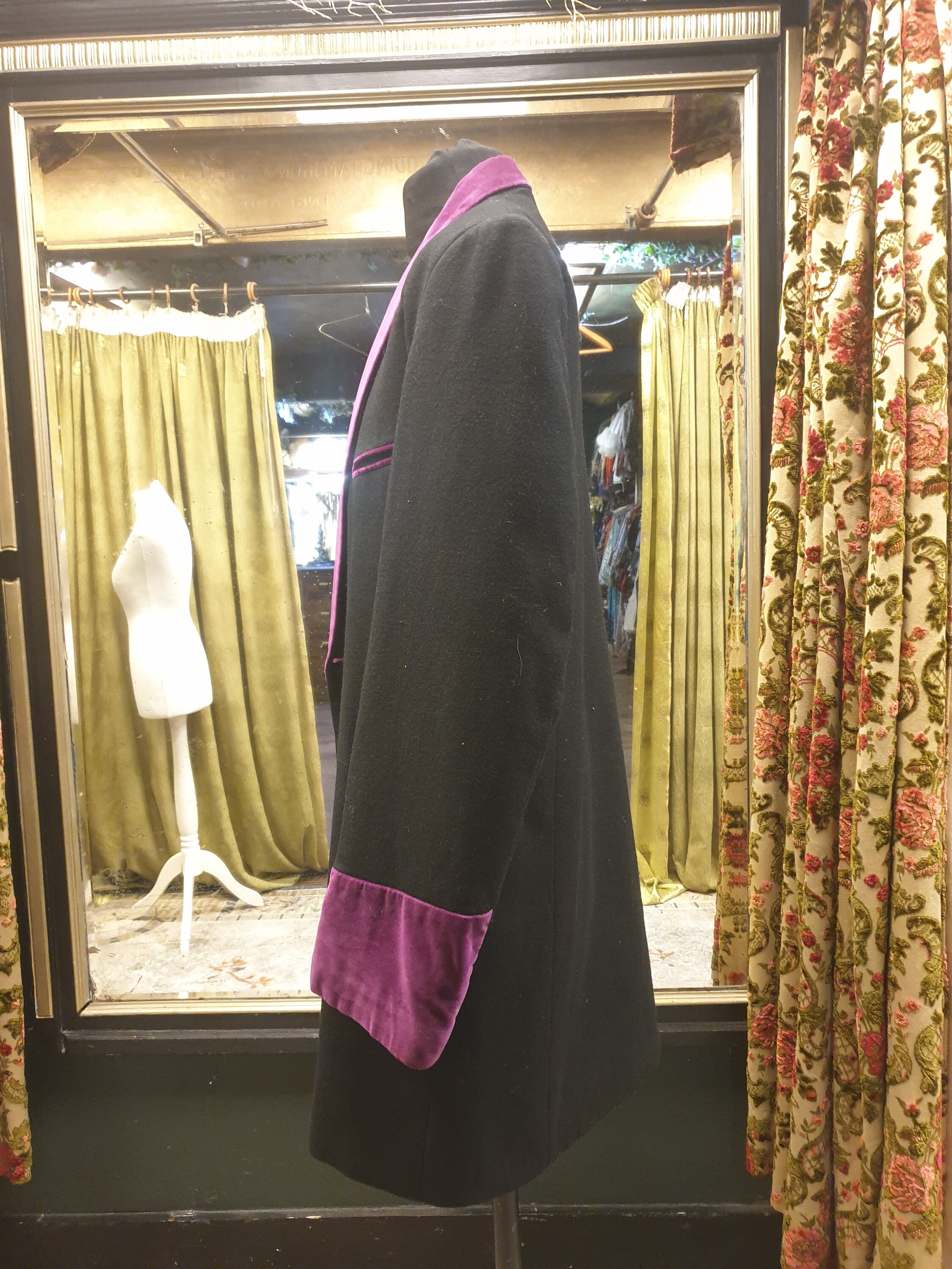 Black and Purple Teddy Boy Drape Jacket - Etsy