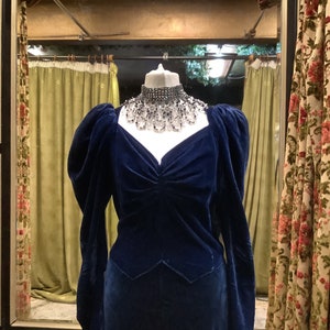 Blue Velvet Dress - Etsy